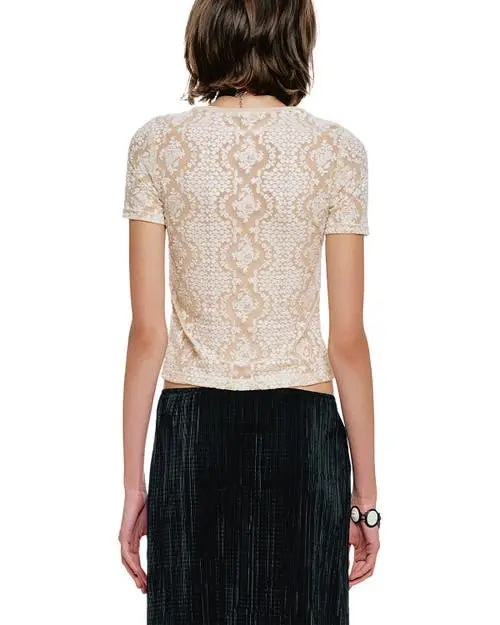 Anna Sui Victorian Lace Combo T-shirt