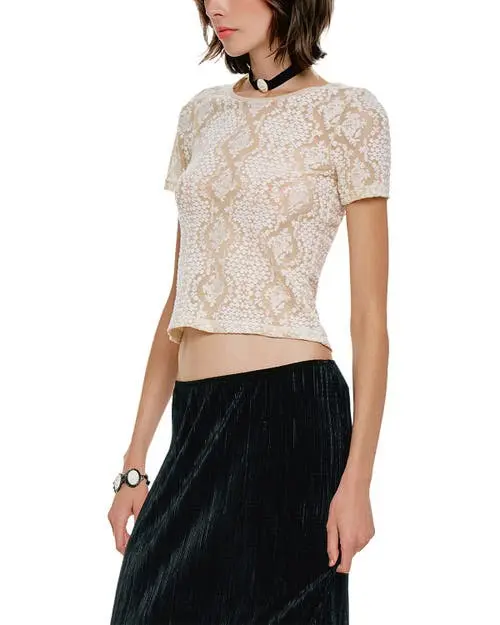 Anna Sui Victorian Lace Combo T-shirt