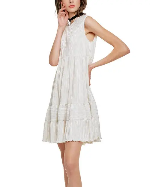 Anna Sui Plisse Babydoll Dress