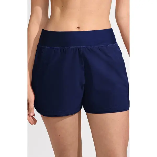 LANDS' END Sunshade Upf 50 3" Board Shorts - Deep Sea Navy