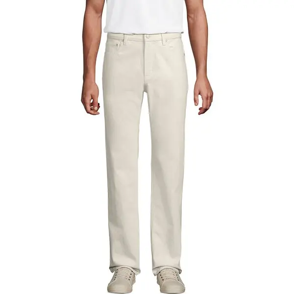 LANDS' END Classic Fit Stretch Jean - Undyed Natural