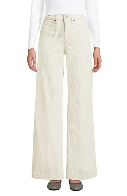 LANDS' END High Rise Wide Leg Corduroy Pants