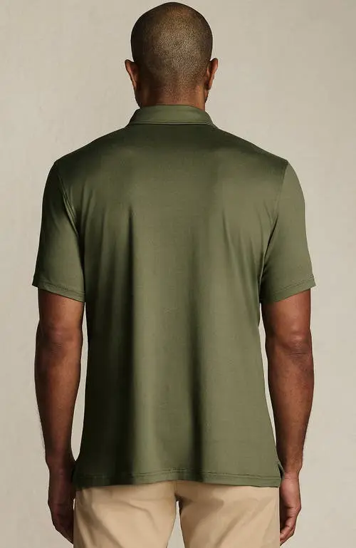 LANDS' END Tall Short Sleeve Cooling Performance Polo - River Stone Green