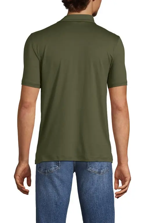 LANDS' END Tall Short Sleeve Cooling Performance Polo - River Stone Green