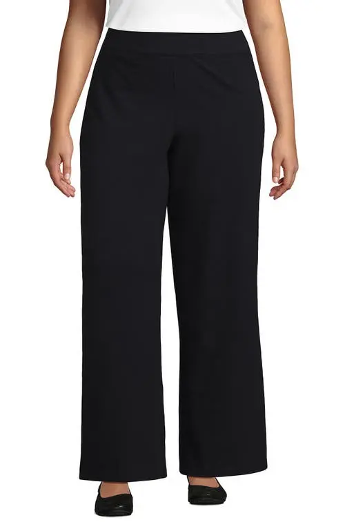 LANDS' END Starfish High Rise Wide Leg Pants - Black