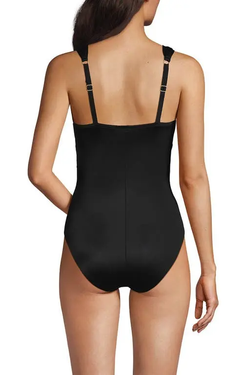 LANDS' END Smoothing Sweetheart Shirred One-piece Swimsuit