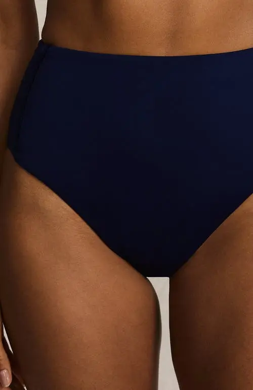 LANDS' END High Waisted Bikini Bottom - Deep Sea Navy