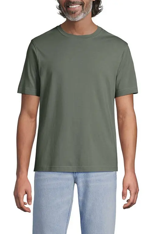 LANDS' END Short Sleeve Cotton Supima Tee - Sage