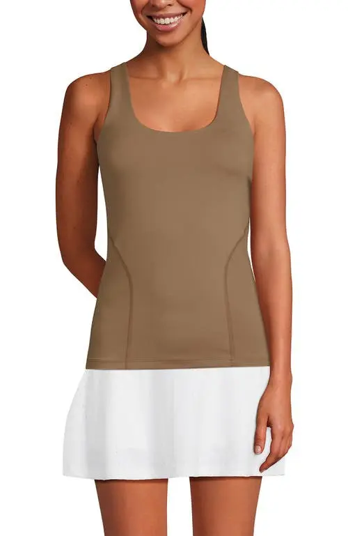 LANDS' END High Impact Tank Top - Rich Camel