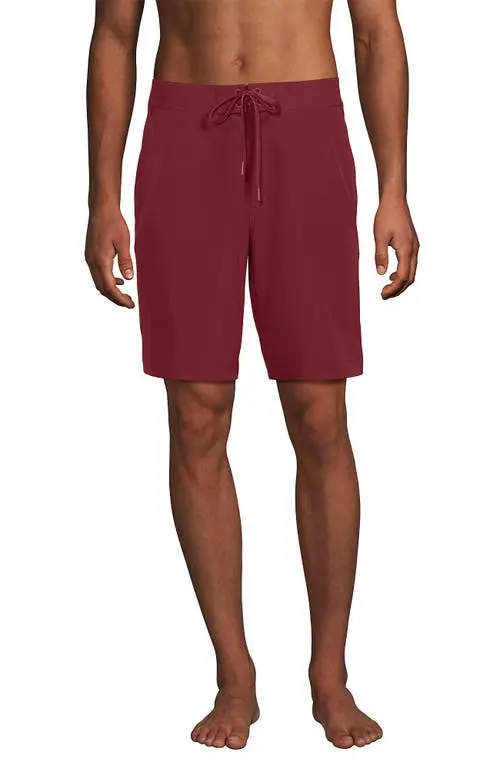 LANDS' END 9" Quick Dry Board Shorts - Burnt Clay