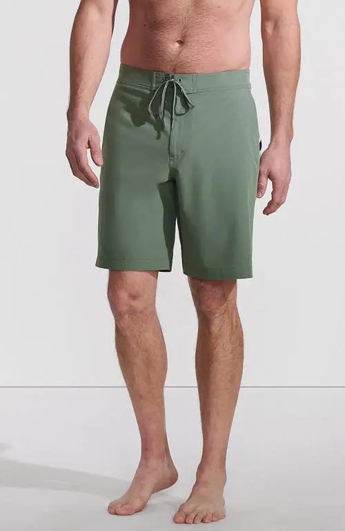 LANDS' END 9" Quick Dry Board Shorts - Tea Leaf