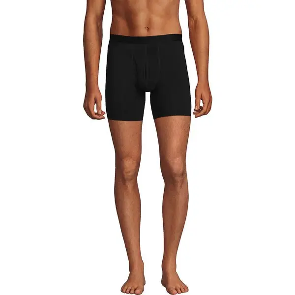 LANDS' END Flex Performance Boxer Brief 3 Pack - Black