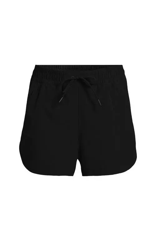 LANDS' END Woven Packable 3" Dolphin Hem Cover-up Shorts