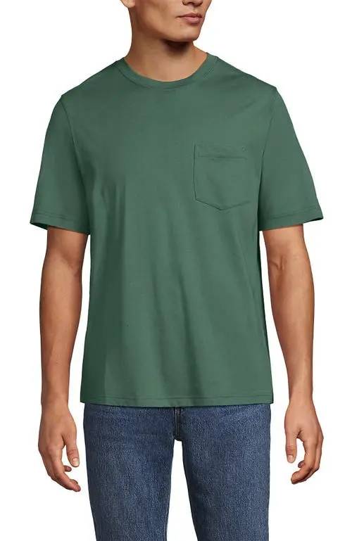 LANDS' END Super-t Short Sleeve T-shirt With Pocket - Eucalyptus