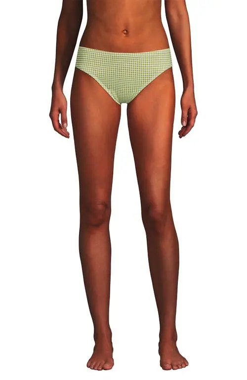 LANDS' END Hipster Bikini Bottom - Bright Pistachio Gingham