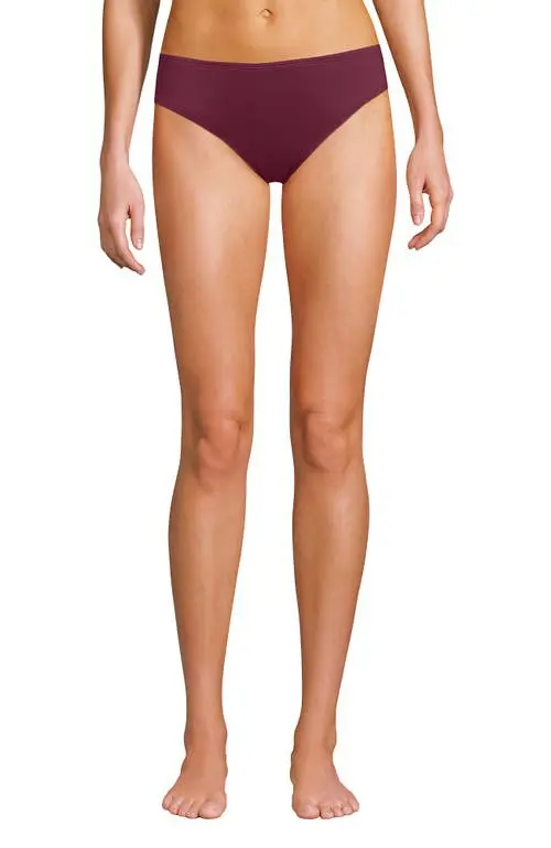 LANDS' END Hipster Bikini Bottom - Burgundy Spritz
