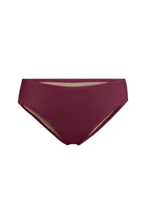 LANDS' END Hipster Bikini Bottom - Burgundy Spritz