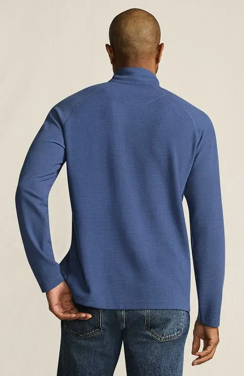 LANDS' END Long Sleeve Waffle Quarter Zip