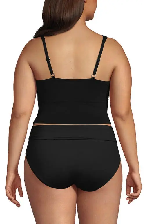 LANDS' END Dd-cup V-neck Wrap Midkini Top