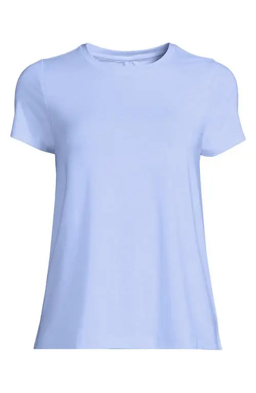 LANDS' END Power Performance Crewneck Tee - Soft Sky Blue