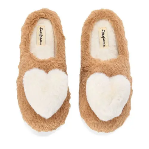 DEARFOAMS Rosie Furry Icon Clog Slipper - Latte
