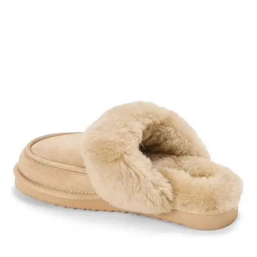 DEARFOAMS Fireside Melville Shearling Scuff Slipper - Sand