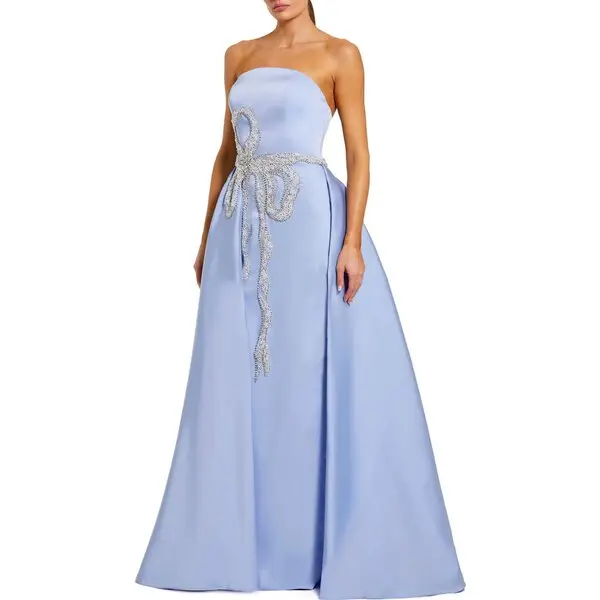 Mac Duggal Strapless Gown - Powder Blue