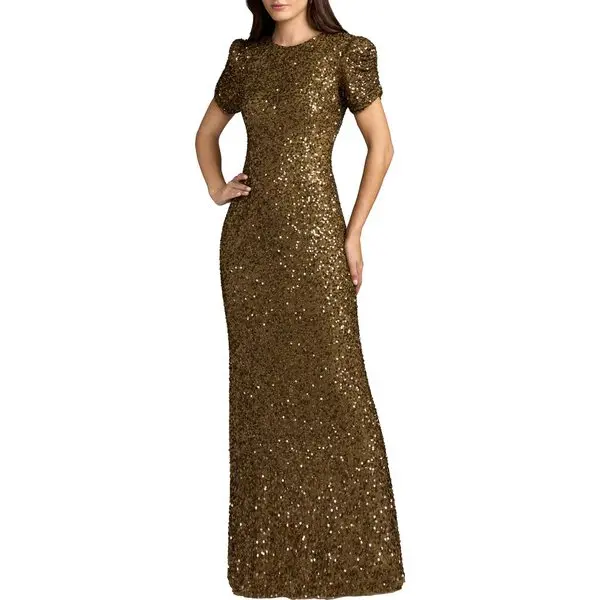 Mac Duggal Embellished Gown - Chocolate