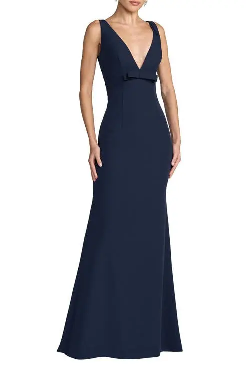 Mac Duggal Crepe Gown - Midnight