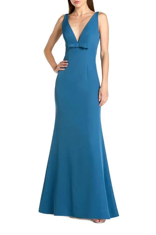Mac Duggal Crepe Gown - Ocean