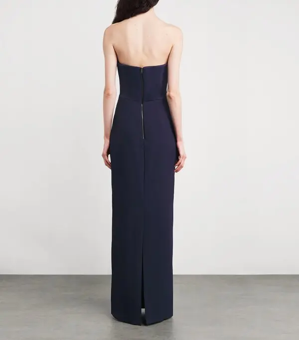 Safiyaa Crepe Strapless Gown