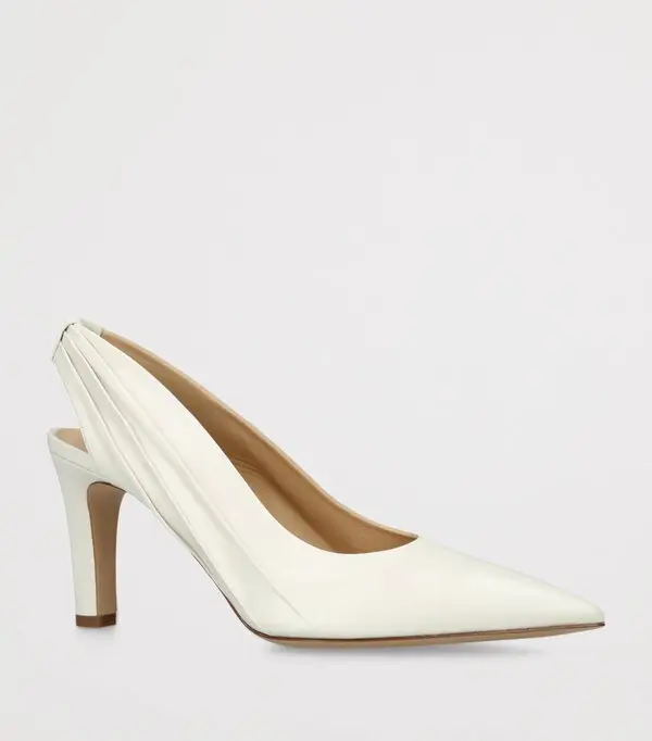 Gabriela Hearst Leather Amari Slingback Pumps - Ivory