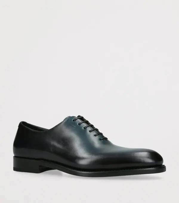 FERRAGAMO Leather Oxford Shoes - Blue