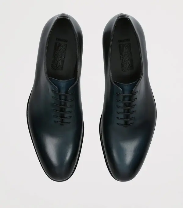 FERRAGAMO Leather Oxford Shoes - Blue