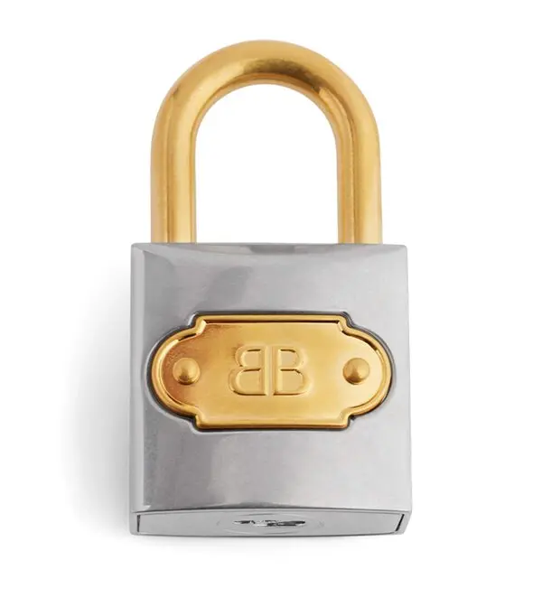Balenciaga Bb Padlock Charm - Black