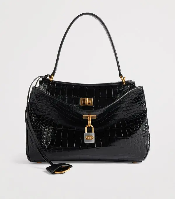Balenciaga Bb Padlock Charm - Black