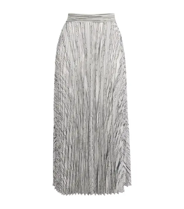 Missoni Knitted Pleated Midi Skirt