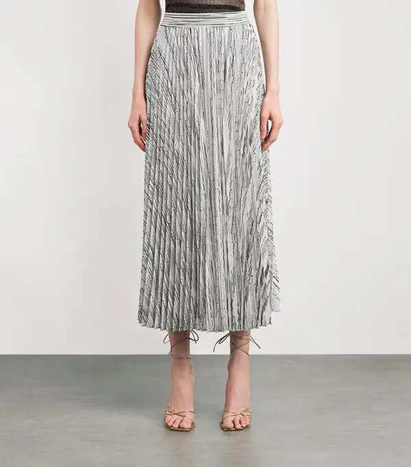 Missoni Knitted Pleated Midi Skirt