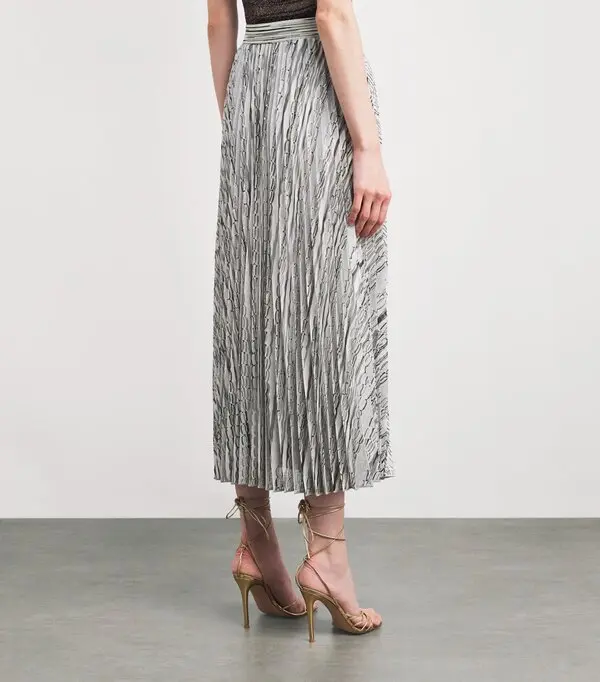 Missoni Knitted Pleated Midi Skirt