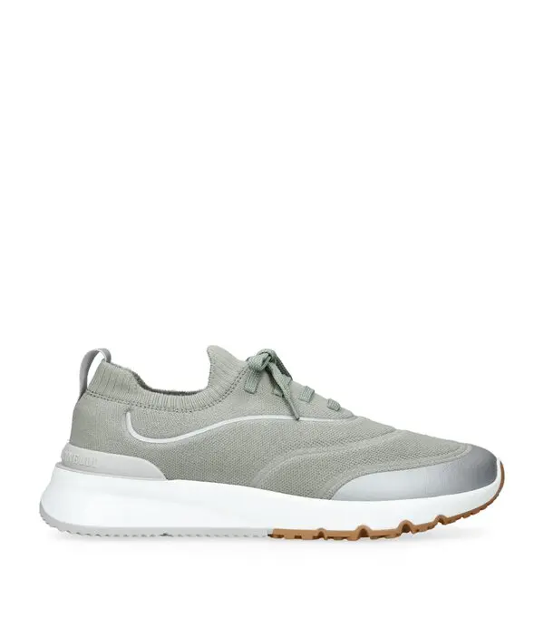 Brunello Cucinelli Knitted Sneakers - Green