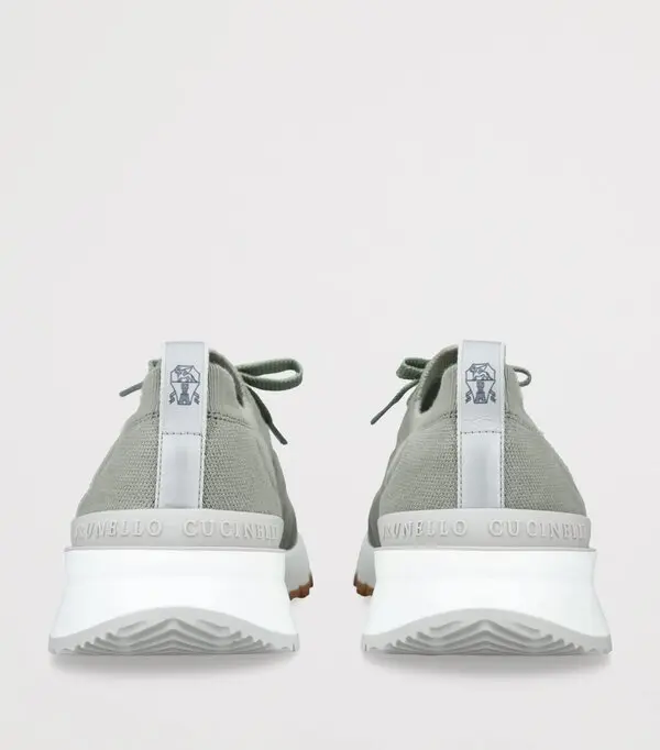 Brunello Cucinelli Knitted Sneakers - Green