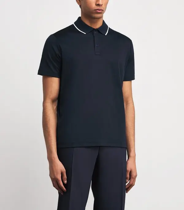 Paul & Shark X Kl Rahul Aqua Touch Cotton Interlock Polo Shirt - Navy