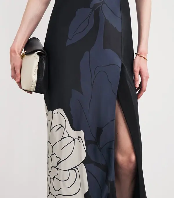 Victoria Beckham Floral Split-hem Midi Dress