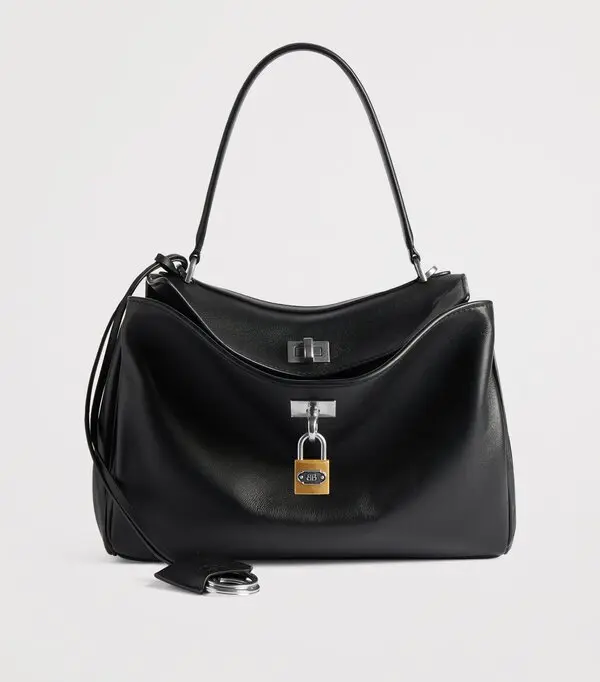 Balenciaga Bb Padlock Charm - Black
