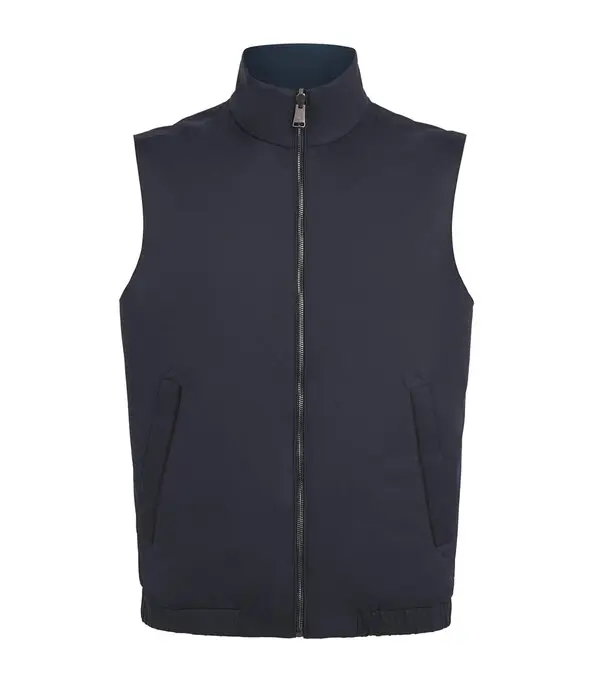 Canali Reversible Gilet - Navy