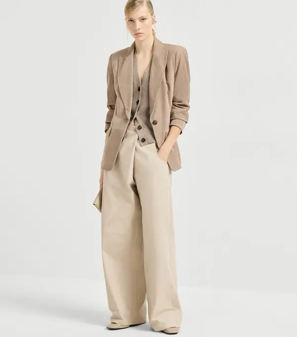 Brunello Cucinelli Cotton-blend Sleeveless Cardigan - Brown