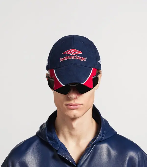 Balenciaga Cotton Twill 3b Football Cap - Blue