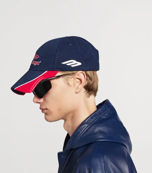 Balenciaga Cotton Twill 3b Football Cap - Blue