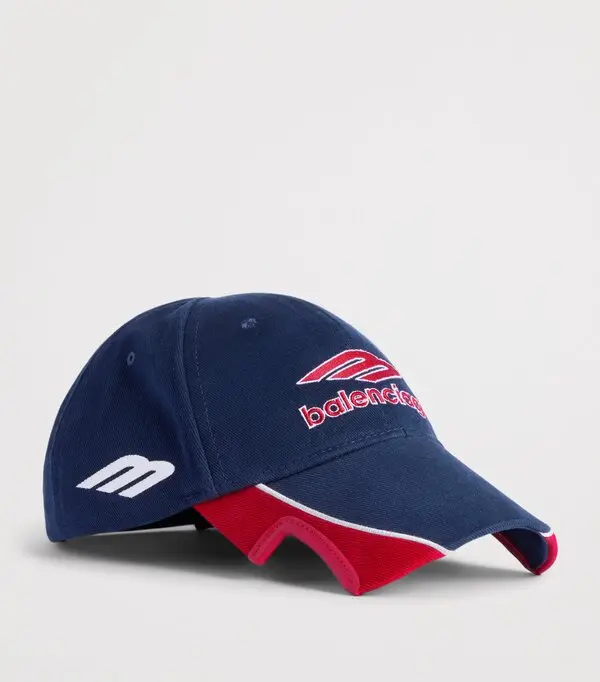 Balenciaga Cotton Twill 3b Football Cap - Blue