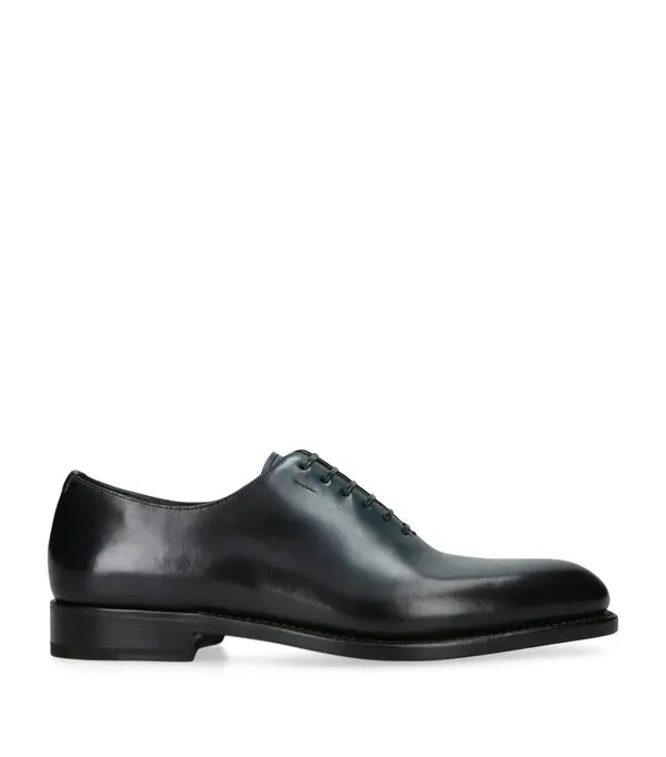 FERRAGAMO Leather Oxford Shoes - Blue